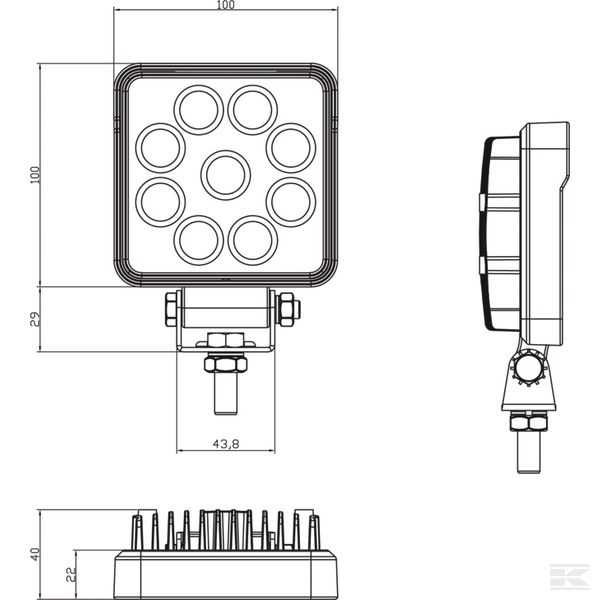 LED Darba lampa 15W, 1710lm, izklājus, LED darba gaismas, Lukturi ...